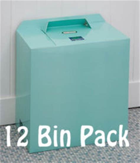 Mint Green Sanitary Bins 12 Pack