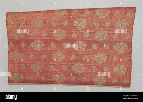 Fragments Of Silk Fabric Asymmetrical Floral Throws In The Rows Passing