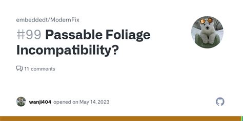 passable foliage incompatibility · issue 99 · embeddedt modernfix