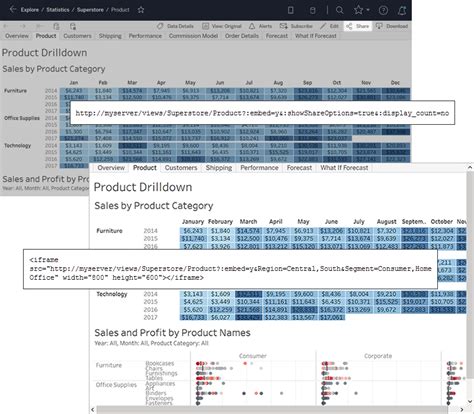 向视图嵌入代码中添加筛选器 Tableau