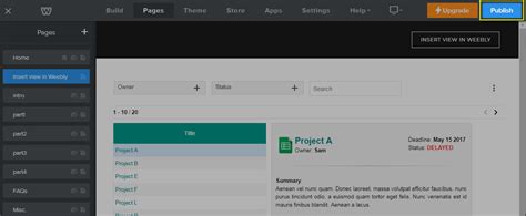 embed awesome table in weebly documentation — awesome table support