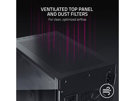 Razer Tomahawk Mini Itx Gaming Case Dual Sided Tempered Glass Swivel