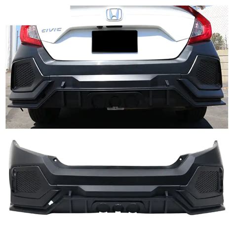 2016 2021 Honda Civic 10th X Gen 4dr Sedan Type R Rear Bumper Cover