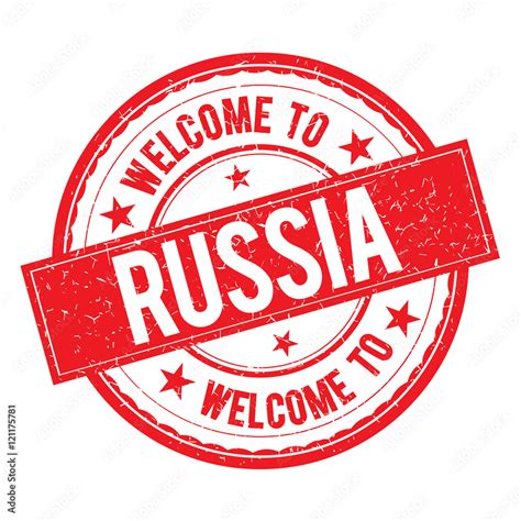 Welcome To Russia Stamp Sign Vector Stock Vector Adobe Stock