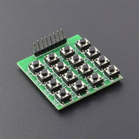 4x4 Matrix Keyboard Module With 16 Buttons Expanded Development