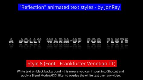 animated text title reflection text devised with html css