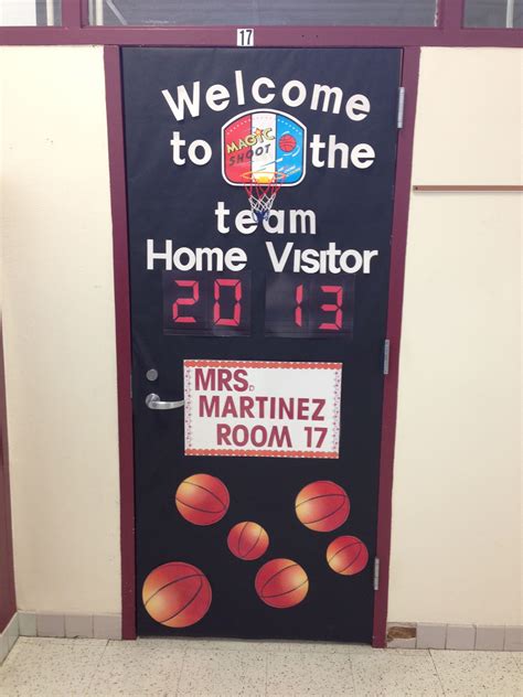 Basketball Theme Door For Sports Classroom