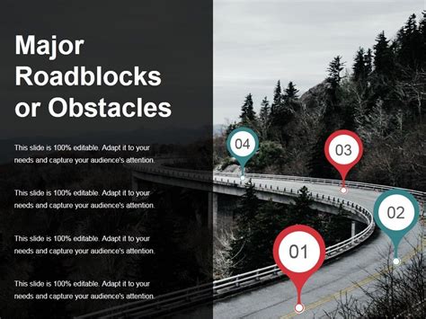 Major Roadblocks Or Obstacles Template Ppt Powerpoint Presentation