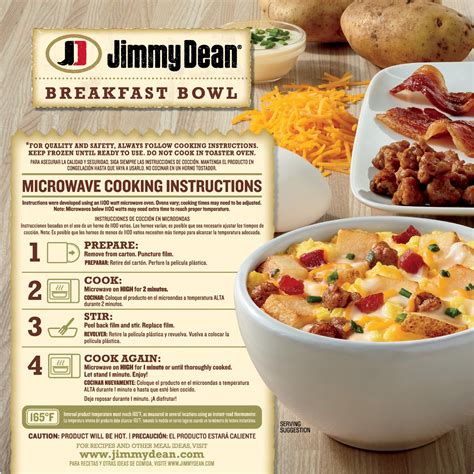 Jimmy Dean Sausage Cheese Loaded Potato Breakfast Bowl 7 Oz Frozen