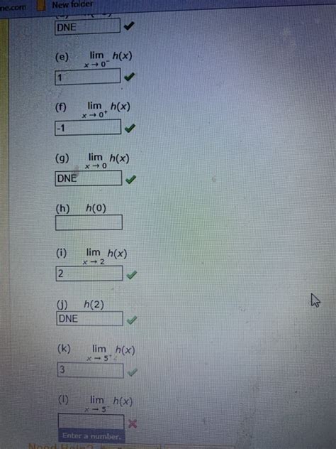 Solved For The Function H Whose Graph Is Given State The