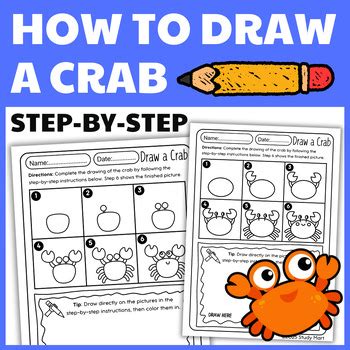 How To Draw A Crab Step By Step Drawing Guide By Study Mart TPT