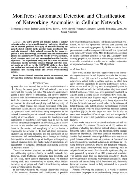 Montrees Automated Detection And Classification Of Networking