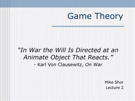 PPT Game Theory PowerPoint Presentation Free Download ID