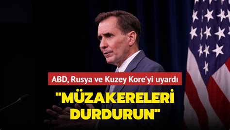 Abd Rusya Ve Kuzey Koreyi Uyardı Müzakereleri Durdurun
