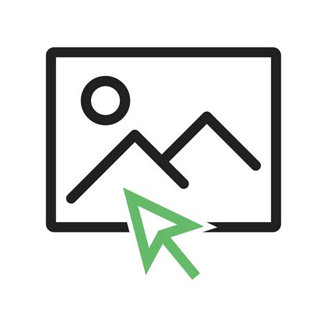 Select Image Line Green And Black Icon 9696122 Vector Art At Vecteezy