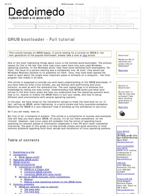 grub bootloader full tutorial pdf booting microcomputers
