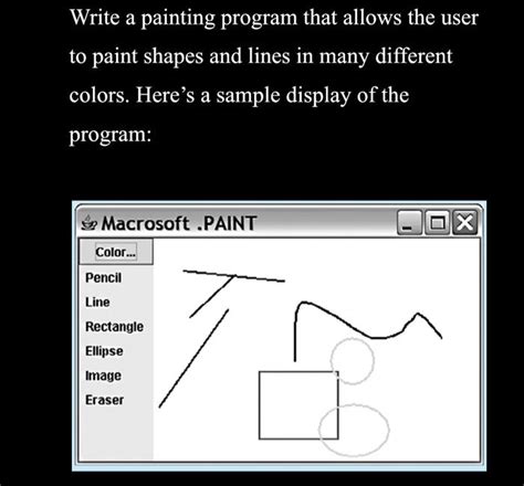 Solved Write A Painting Program That Allows The User To Chegg