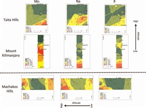 Manganese Mn Sodium Na And Phosphorus P Extrapolation Maps For Download Scientific