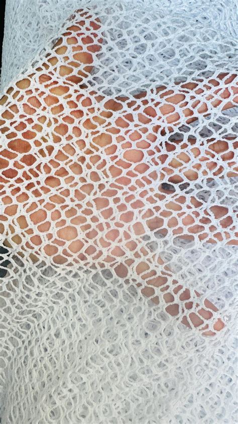 Spider Fishnet Design White Color Nylon Spandex 4 Way Stretch 5860