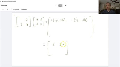 Multiplying Matrices Example Youtube