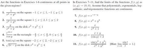 solved are the functions in exercises 1 6 continuous at all