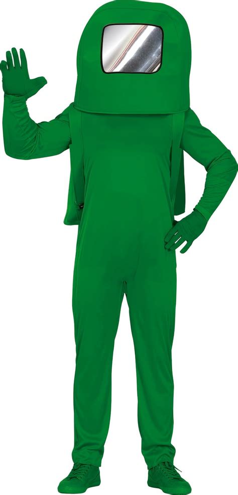 Groene Among Us Outfit Man Feestkledingnl