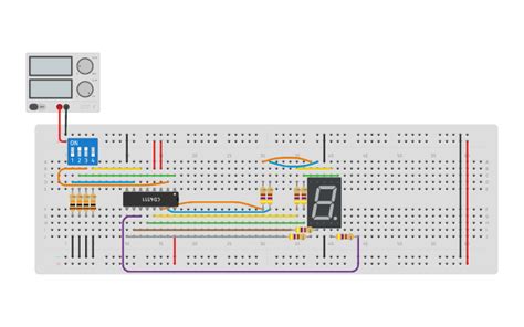 Circuit Design Display 7 Segmenti Tinkercad