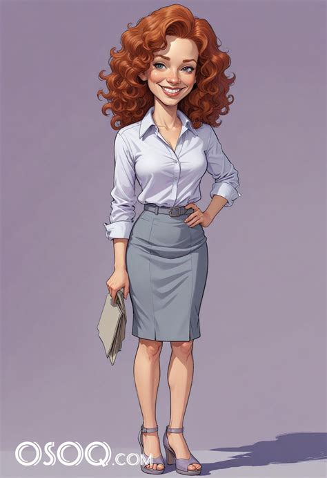 Businesswoman Caricature Cartoon Drawing Pop Art Women