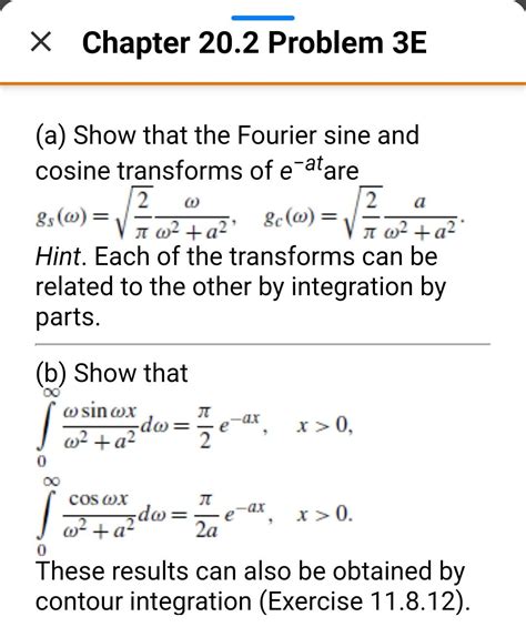 solved use the parseval relation to evaluate a