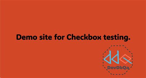 Checkbox Testing Devdbqa
