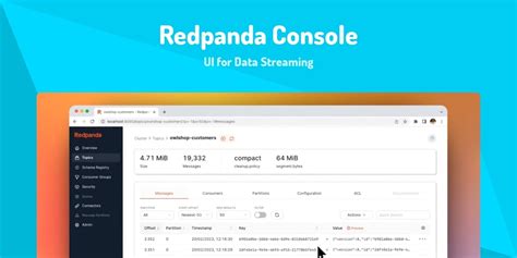 redpanda console ui for data streaming made with react js