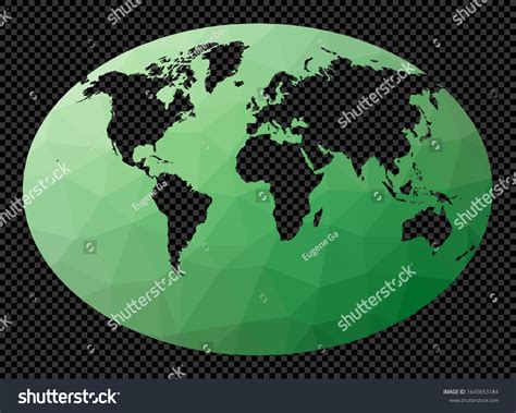 Low Poly Map World Fahey Projection Stock Vector Royalty Free 1645653184 Shutterstock