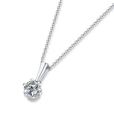 925 Silver Moissanite Pendant Necklace Wholesale And Custom Jewelry