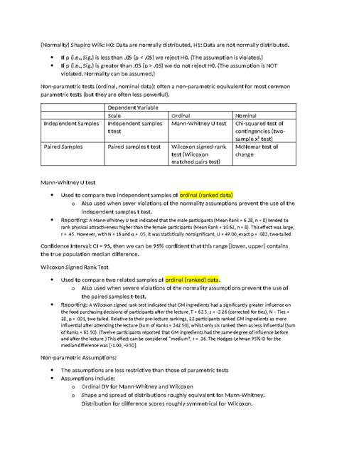 Normality Tests And Correlation Normality Shapiro Wilk H0 Data Are Normally Distributed