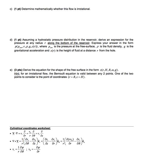 PROBLEM Pts Free Surface The Two Dimensional Chegg