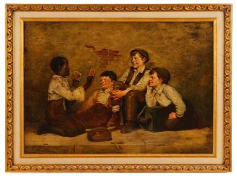 Domingo Periconi American 1883 1940 The Card Trick Oil On Canvas