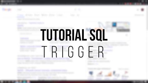 Belajar Trigger Database Sql Dengan Cmd Bahasa Indonesia Youtube