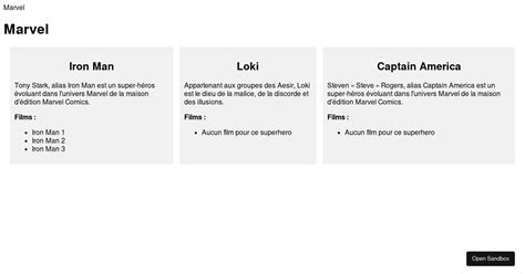 les reacts fragments codesandbox