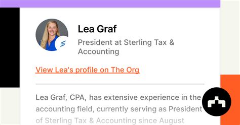 Lea Graf President At Sterling Tax And Accounting The Org