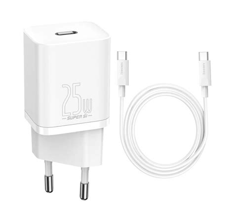 Baseus Hálózati Töltő Type C Aljzat 25w Pd Gyorstöltő Type C Kábel