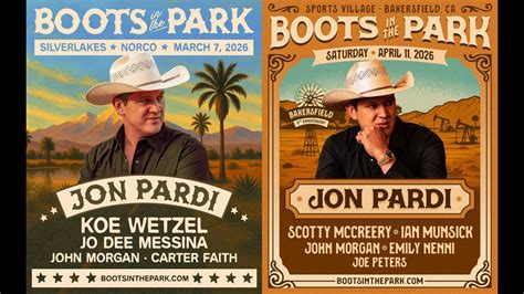 Boots In The Park Jon Pardi Scotty Mccreery And Ian Munsick At