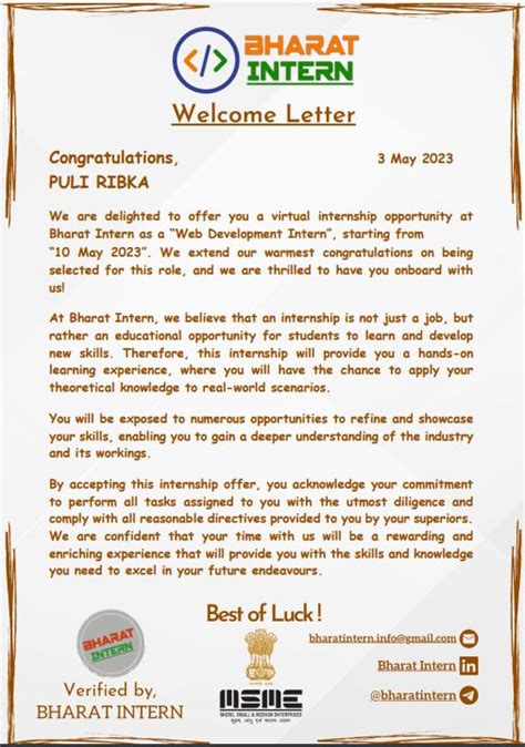 Internship Bharatintern Ribka Puli