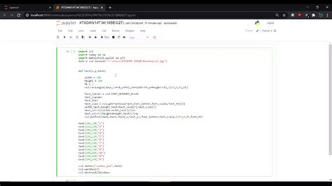 Video Kishore Kumar R On Linkedin Technical Drilling Series Opencv Week 1 Drawing A