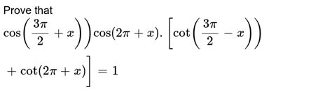 cos 3 pi 2 x cot 3pi x sec x 3pi c o s e c 3pi 2 x tan 2 x pi sin