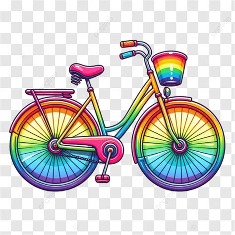 무지개 바퀴가 달린 화려한 자전거 자전거 무지개 자전거 세계 자전거의 날 Png 일러스트 및 이미지 에 대한 무료 다운로드 Pngtree