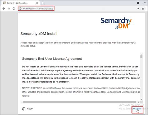 Blank Screen During Initial Semarchy Xdm Configuration Using Internet