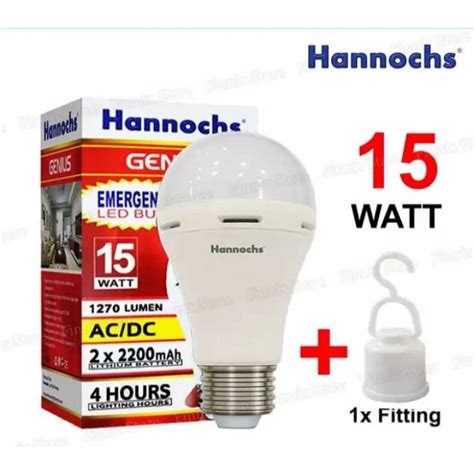 Jual Lampu Led Emergency Merk Hannochs Watt Ac Dc X Mah Shopee Indonesia
