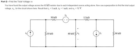 Solved Find The Total Voltage You Have Found The Output V Chegg Com