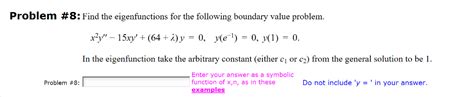 solved problem 8 find the eigenfunctions for the