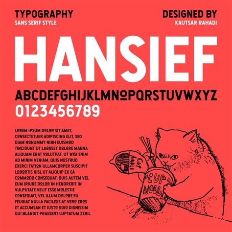 Hansief A Standout Sans Serif Font Alaa Rejeb Posted On The Topic